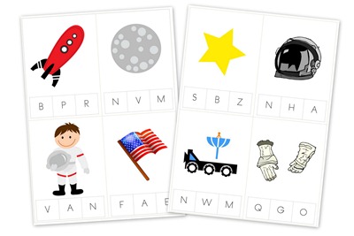 Astronaut and Space Beginning Sound Cards